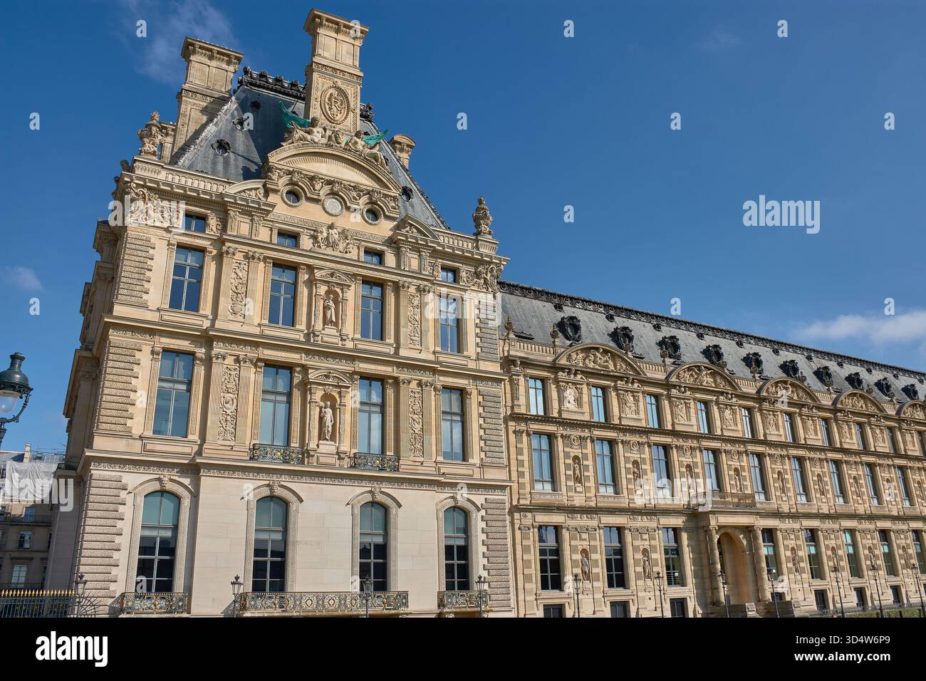 From the Tuileries Gardens, you can see the elegant facade of the ...
