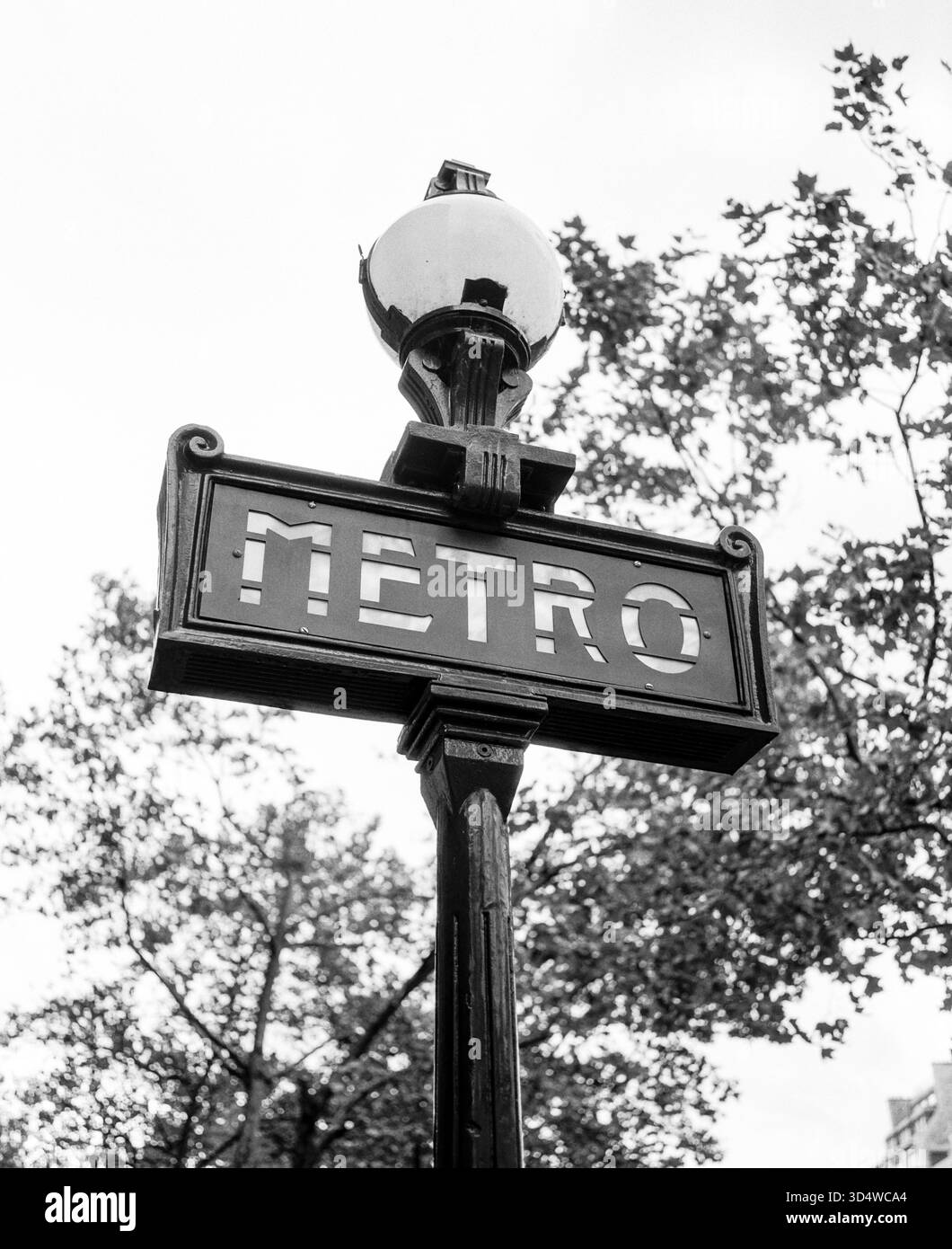 Sign metro subway in Black and White Stock Photos & Images - Alamy