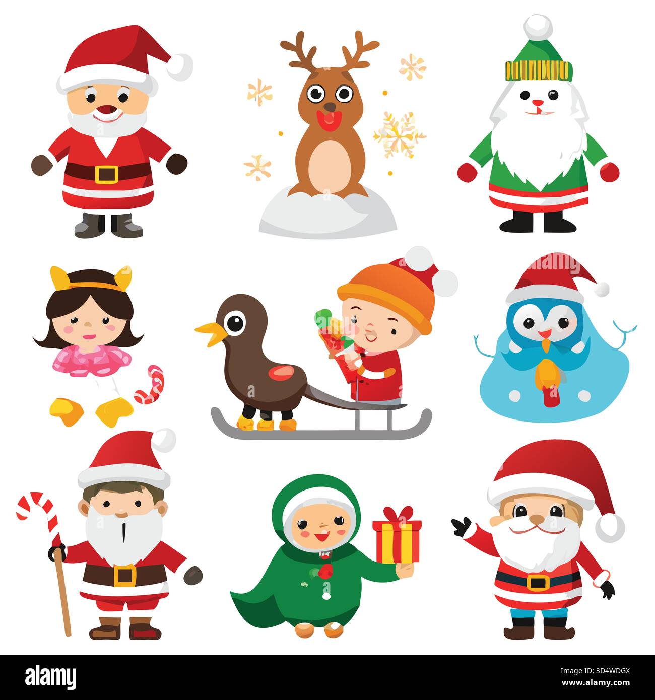 Christmas elves holiday characters Cut Out Stock Images & Pictures - Alamy