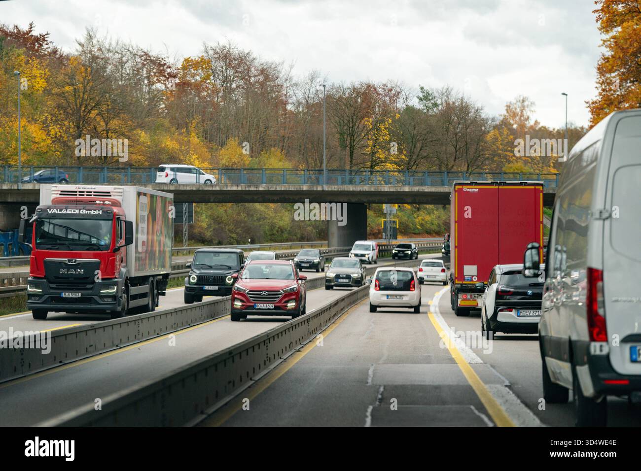 Deutschland, Bayern, Europa, Autobahn, Bundesautobahn 96, Verkehr ...