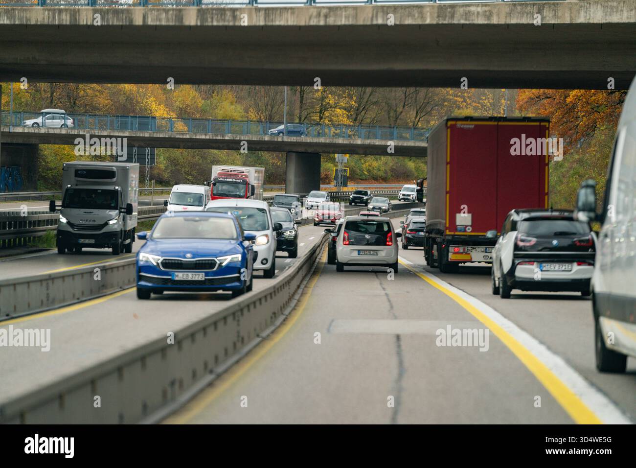 Deutschland, Bayern, Europa, Autobahn, Bundesautobahn 96, Verkehr ...