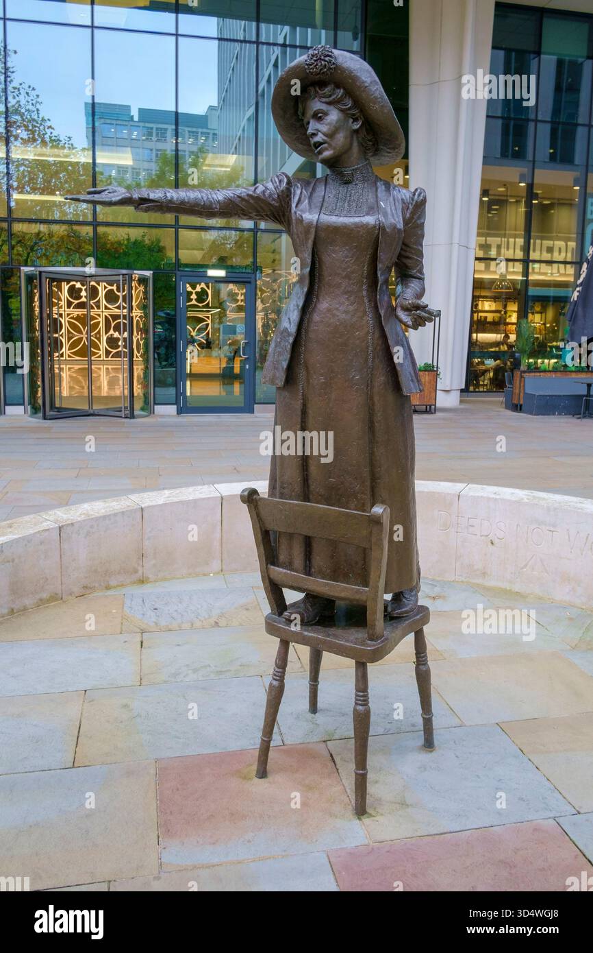A statue of suffragette leader Emmeline Pankhurst (officially called ...