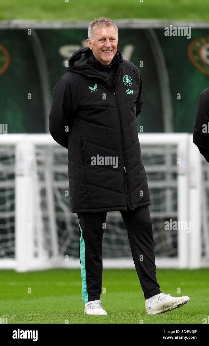 Republic of Ireland manager Heimir Hallgrimsson during a training ...