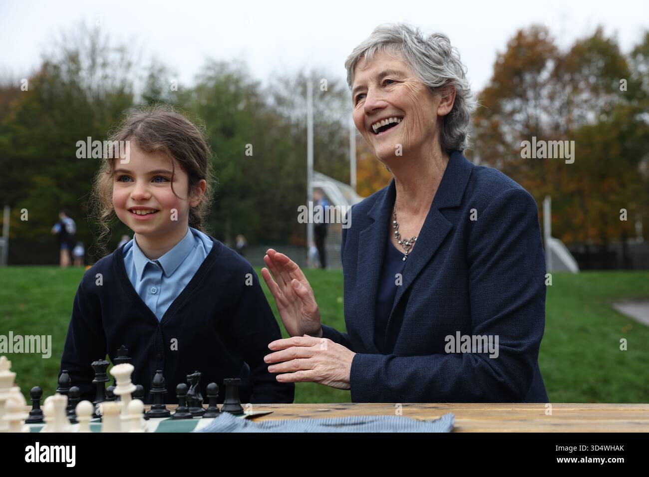 President Catherine Connolly during a visit to Gaelscoil Inse Chor in ...