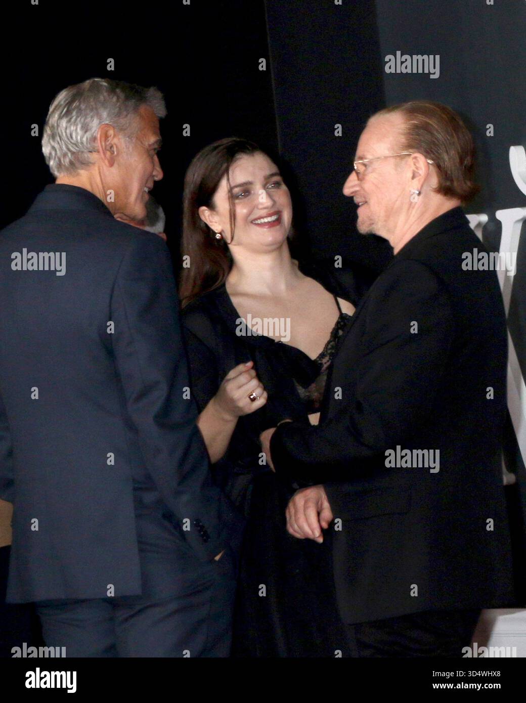 Ca. 11th Nov, 2025. George Clooney, Eve Hewson, Bono at arrivals for ...