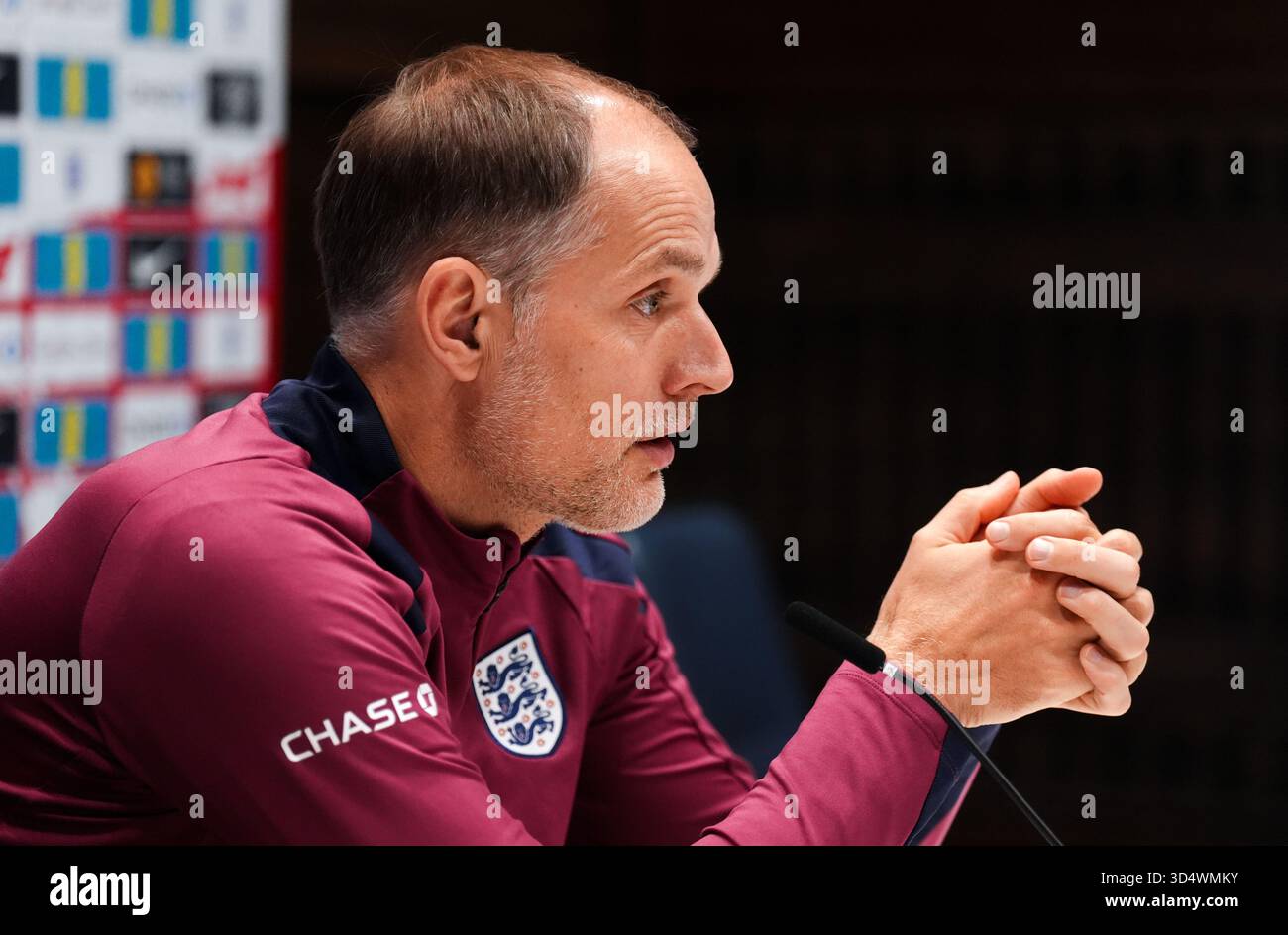 England manager Thomas Tuchel during a press conference at the ...