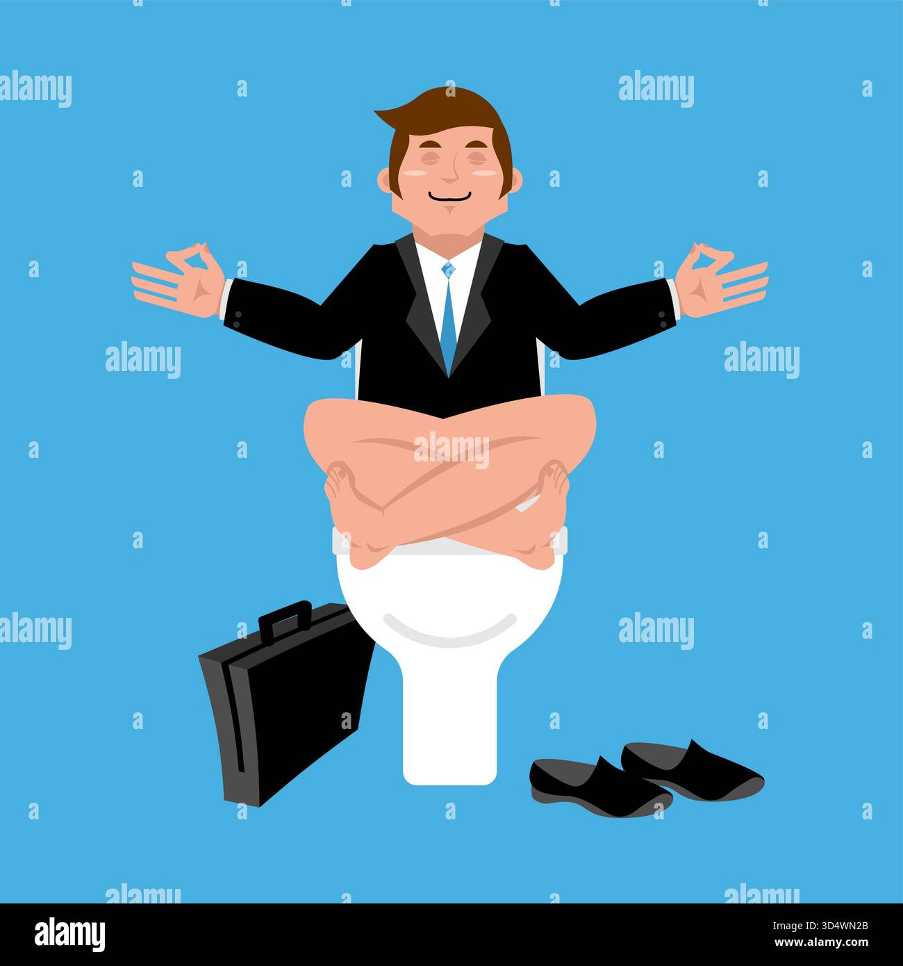 Sitting executive in suit Stock Vector Images - Alamy