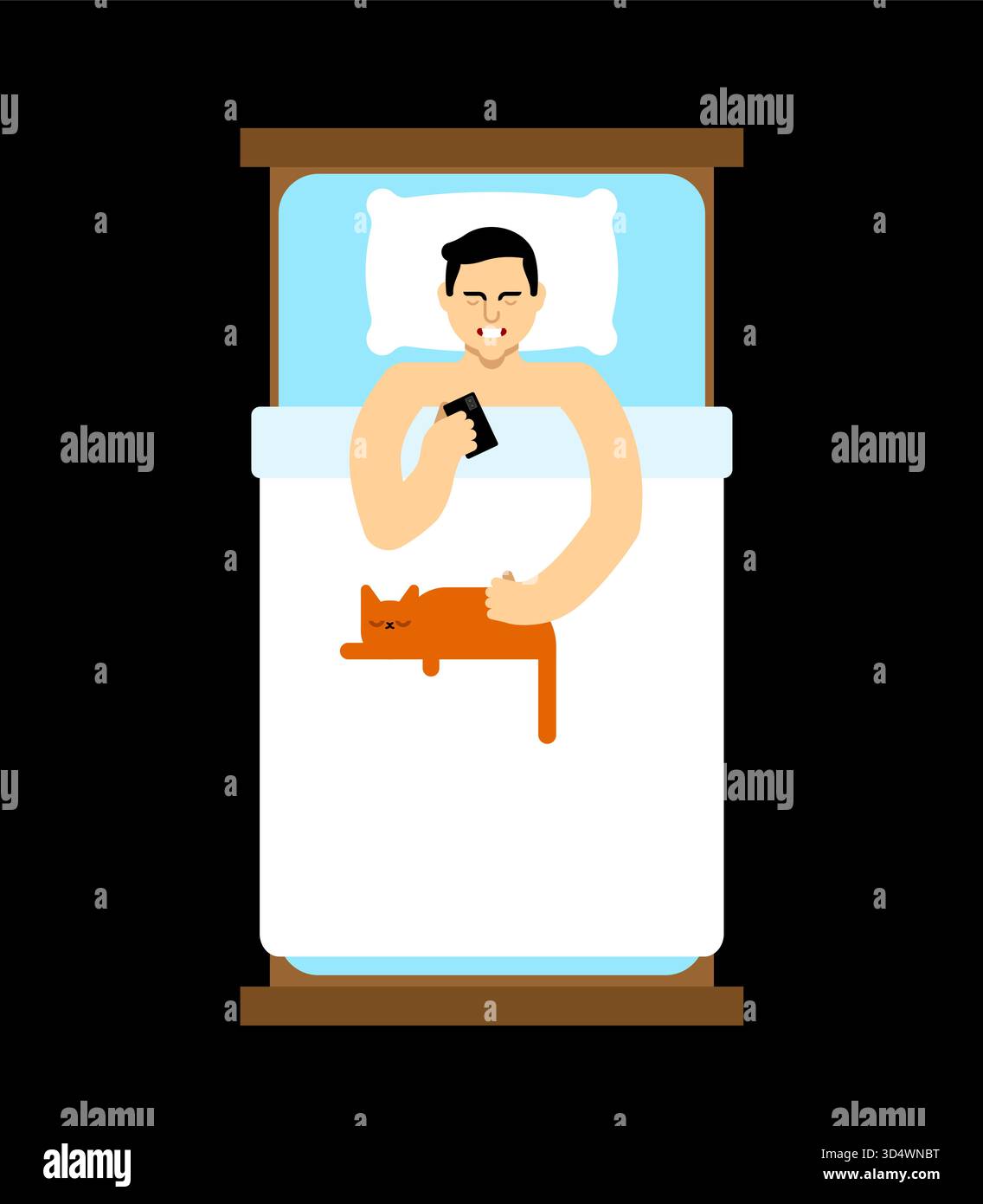 Man screen night Stock Vector Images - Alamy