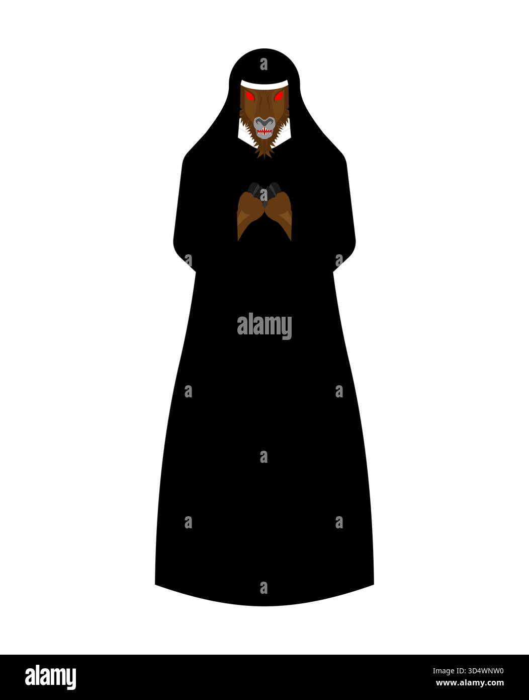 Demon figure silhouette Stock Vector Images - Alamy