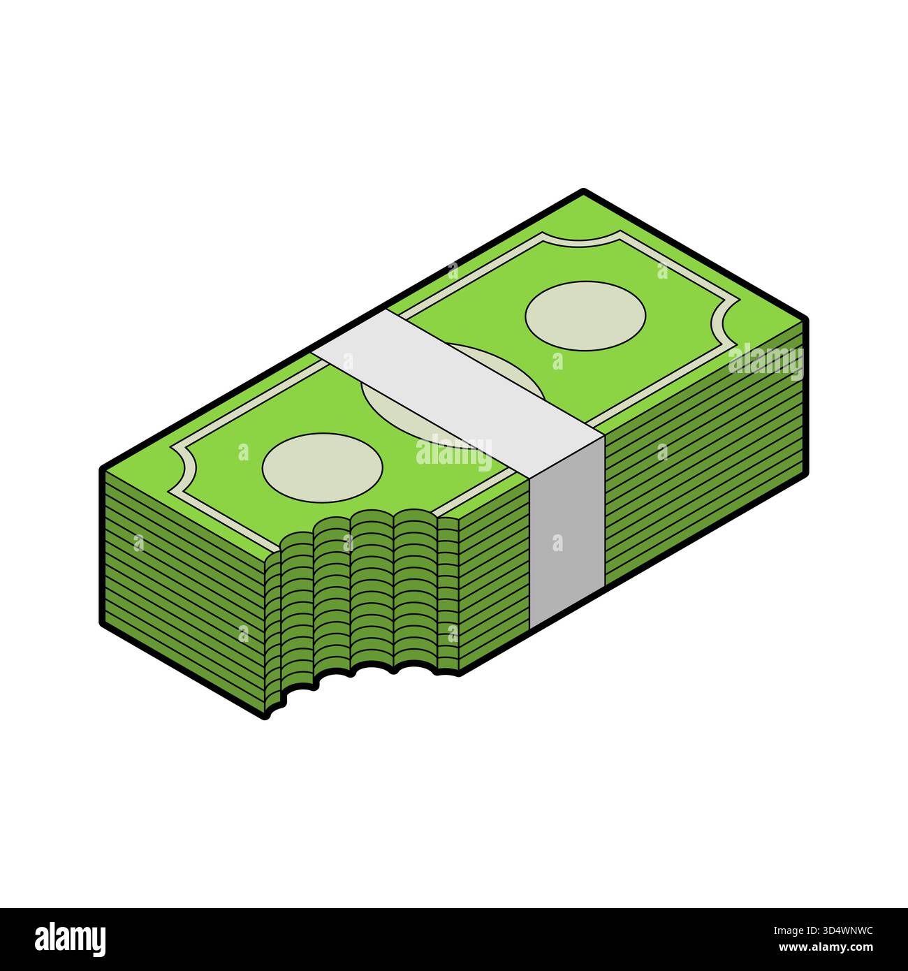 3d us dollar bills Stock Vector Images - Alamy
