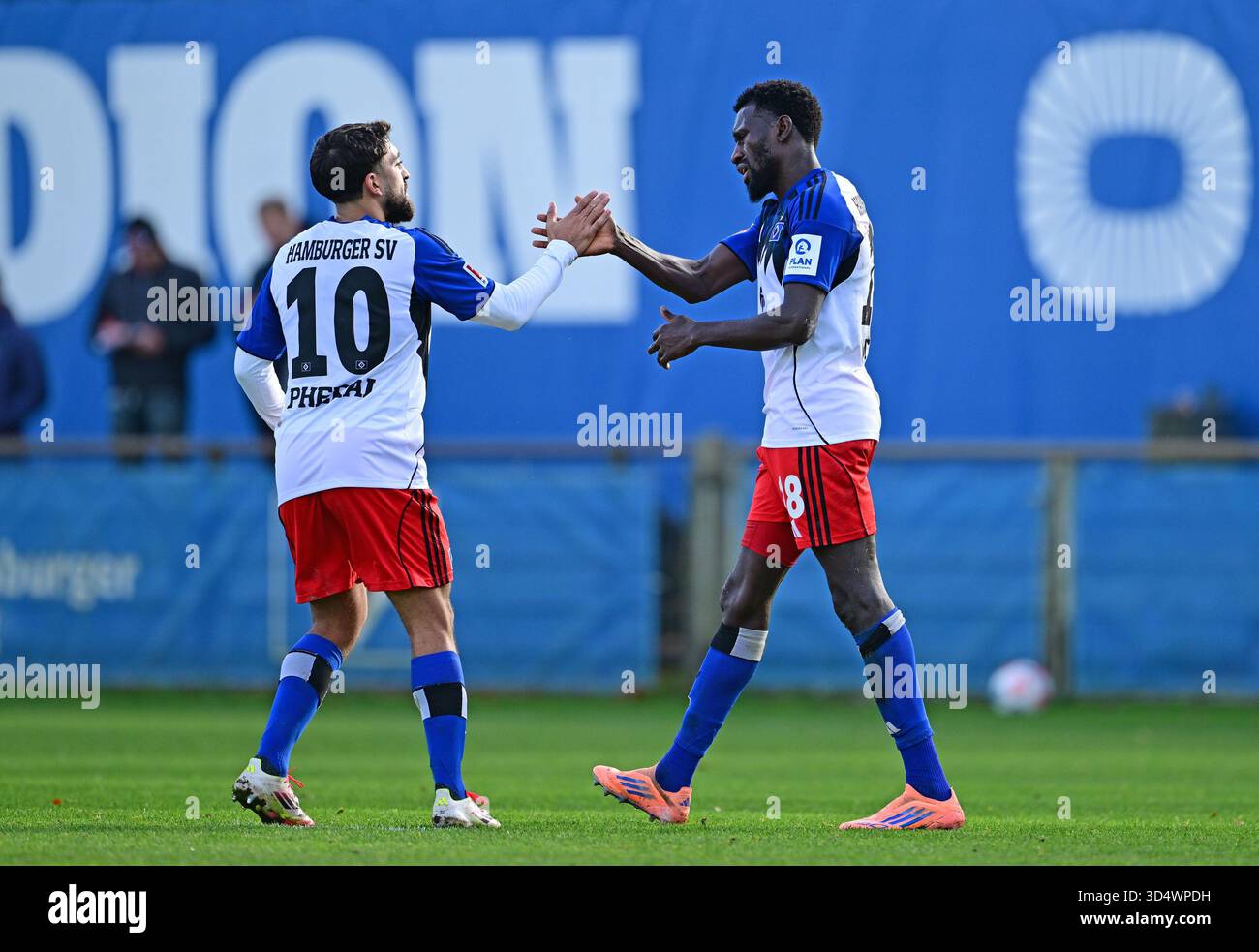 3:0 Goal, celebration, from left Immanuel Pherai, goal scorer Bakery ...