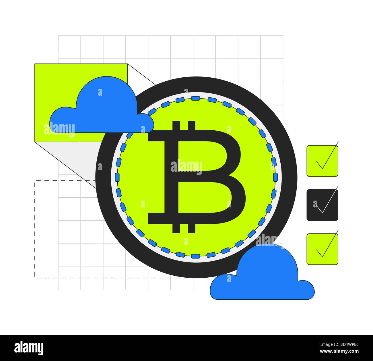 Cryptocurrency 2D onboarding ui illustration Stock Vector Image & Art - Alamy