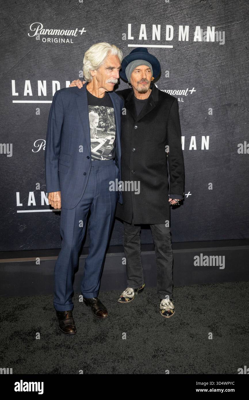 (L-R) Sam Elliott and Billy Bob Thornton attend Paramount+'s "Landman ...