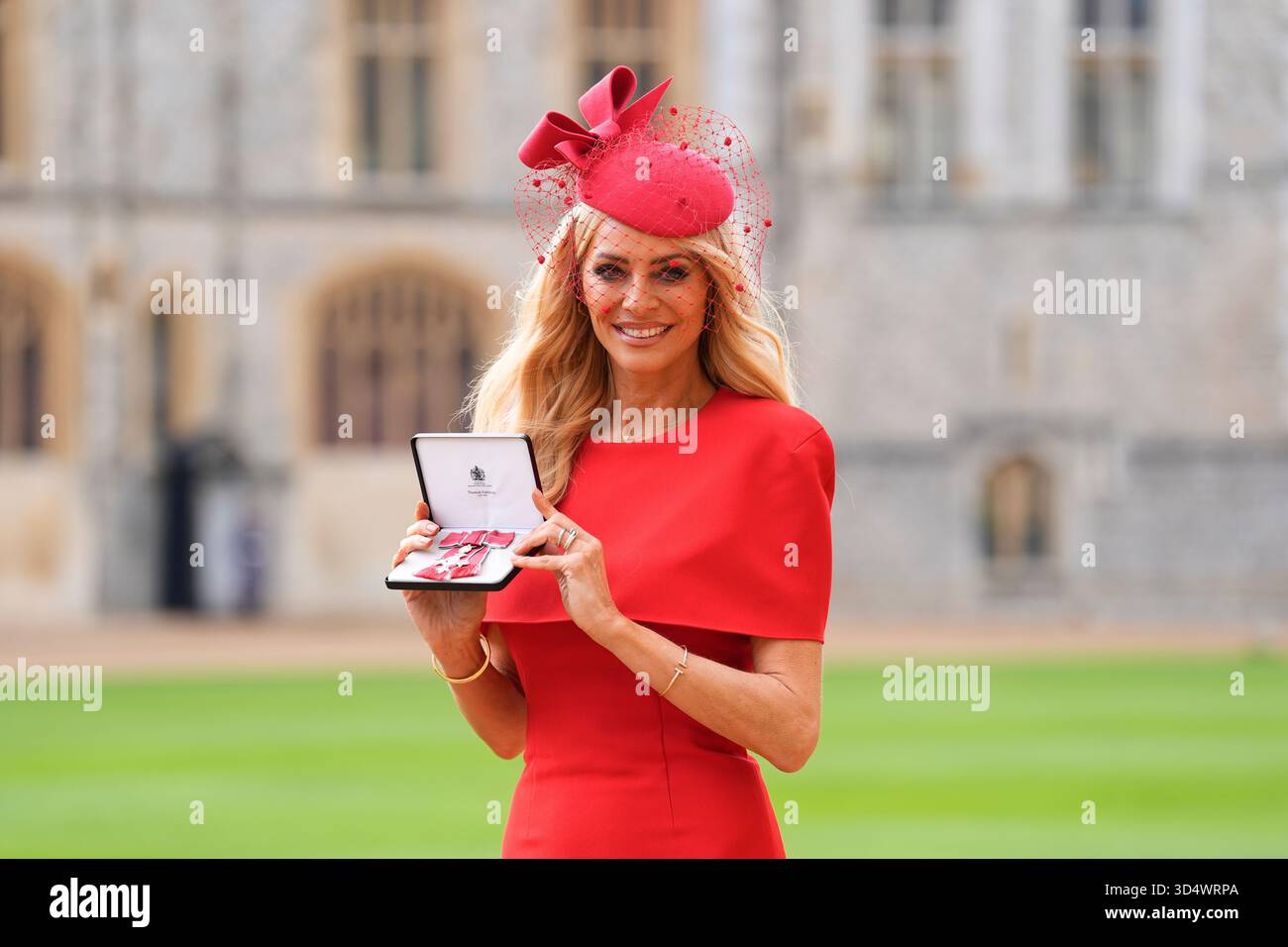 Tess Daly after being made a Member of the Order of the British Empire ...