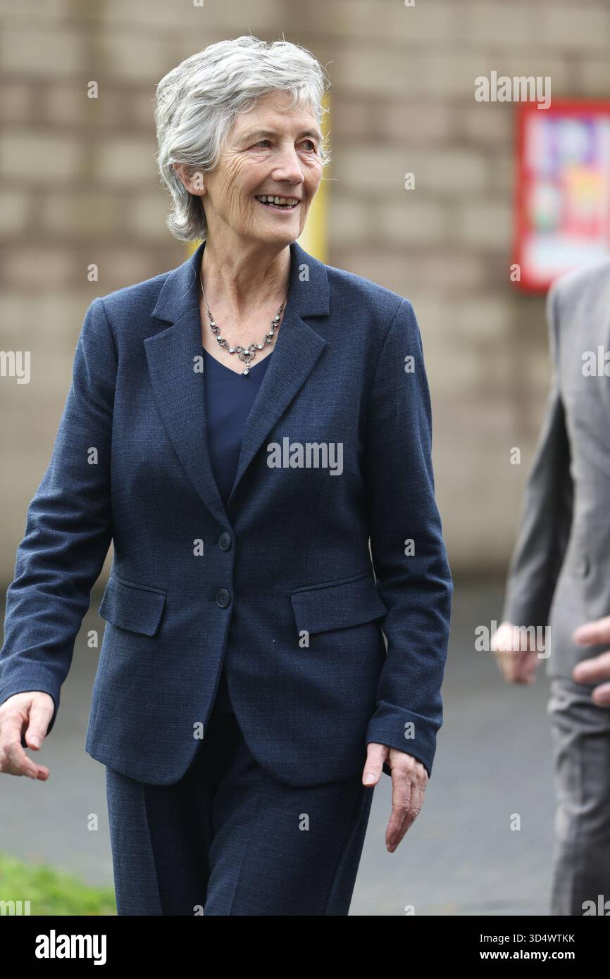 President Catherine Connolly during a visit to Gaelscoil Inse Chor in ...