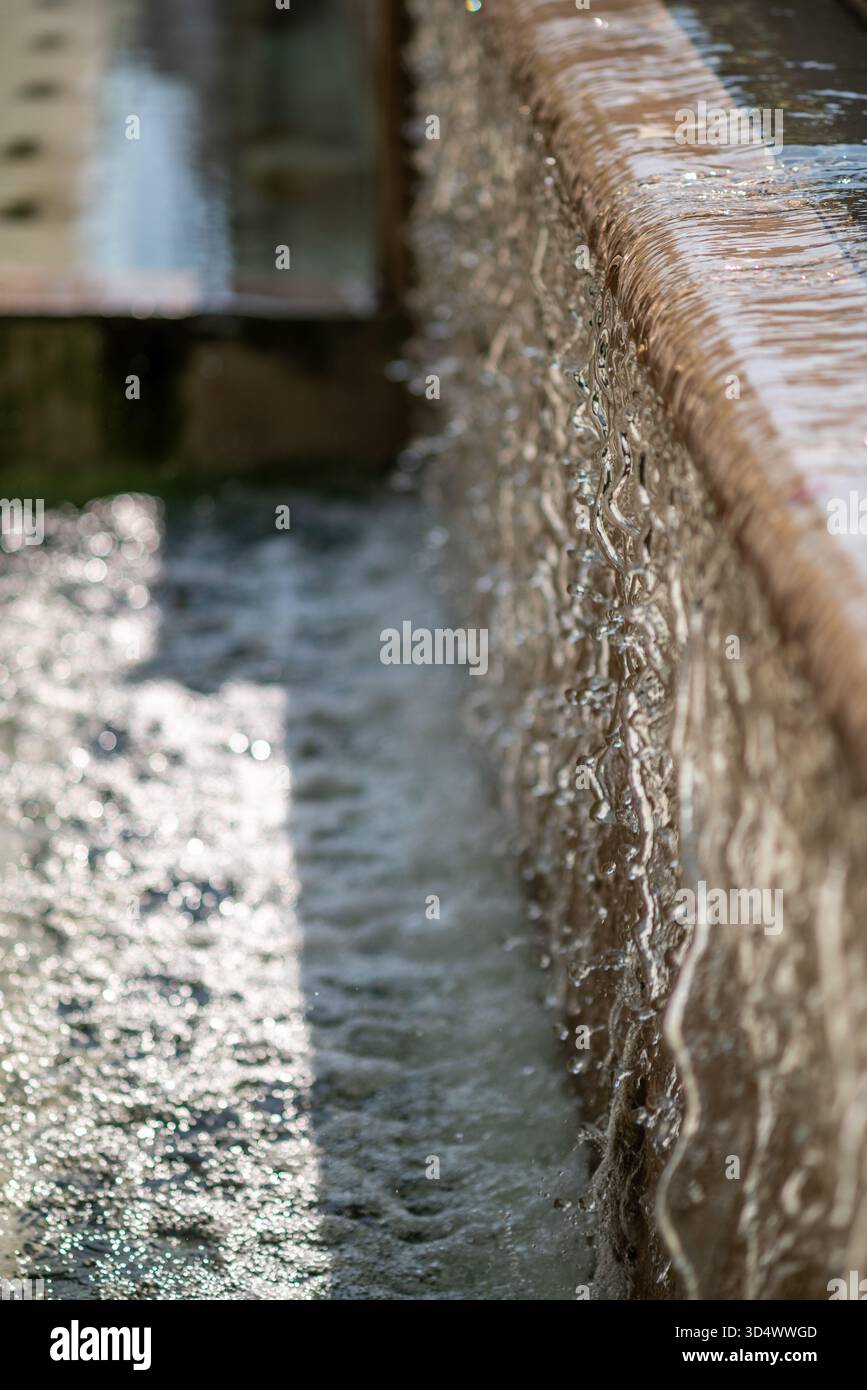 Water cascading over textured stone hi-res stock photography and images ...