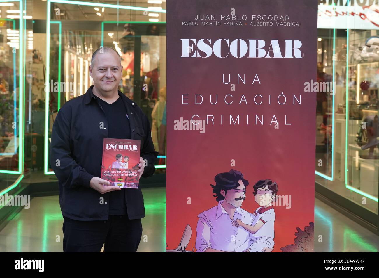 Pablo Escobar's son, Juan Pablo Escobar, during the presentation of the ...