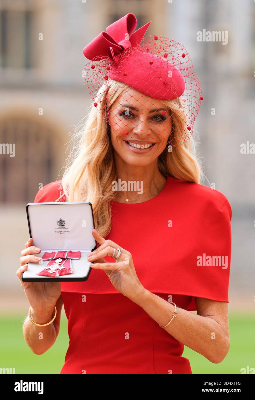 Tess Daly after being made a Member of the Order of the British Empire ...