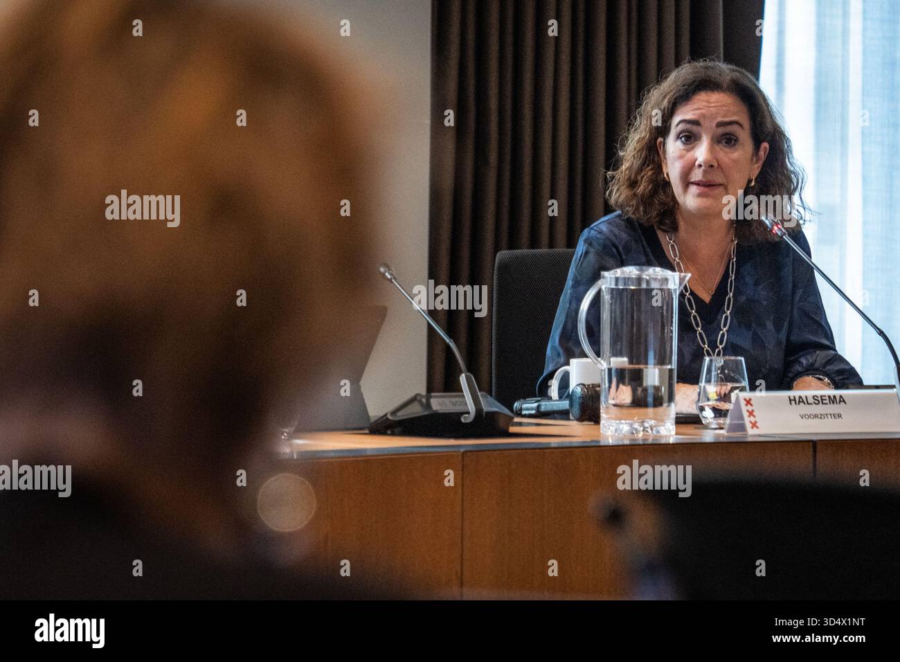 AMSTERDAM - Mayor Femke Halsema during a municipal council meeting. ANP ...