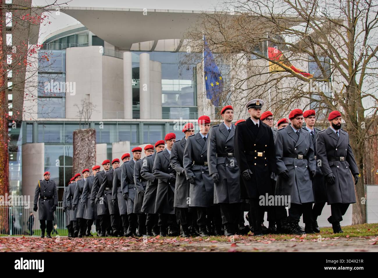 Recruits take part in the ceremonial pledge as a central event to mark ...