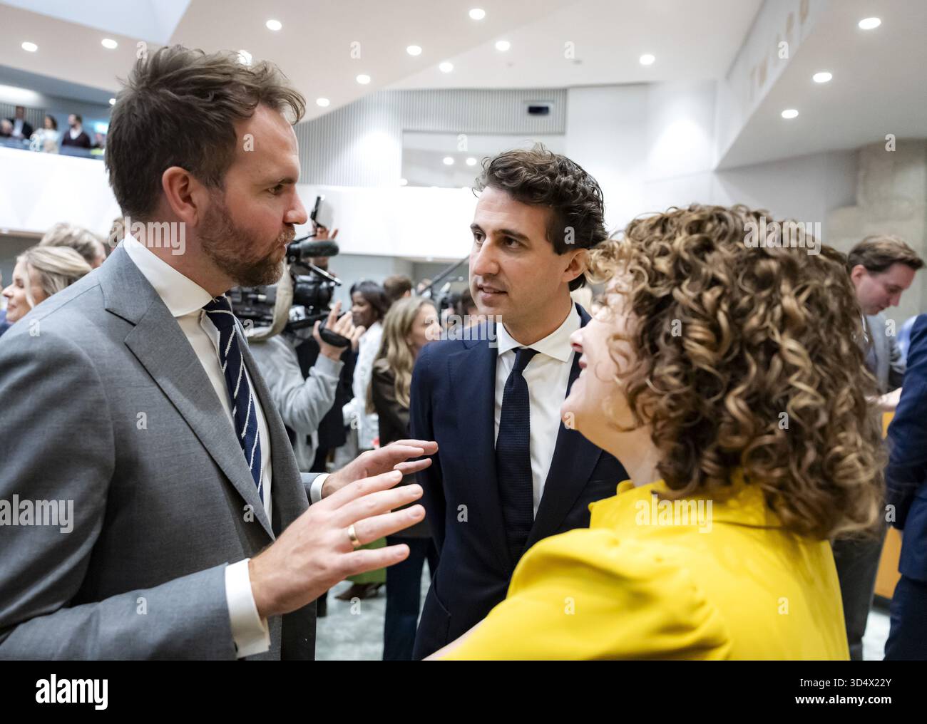 THE HAGUE - Derk Boswijk (CDA), Jesse Klaver (GroenLinks-PvdA) and Anne ...