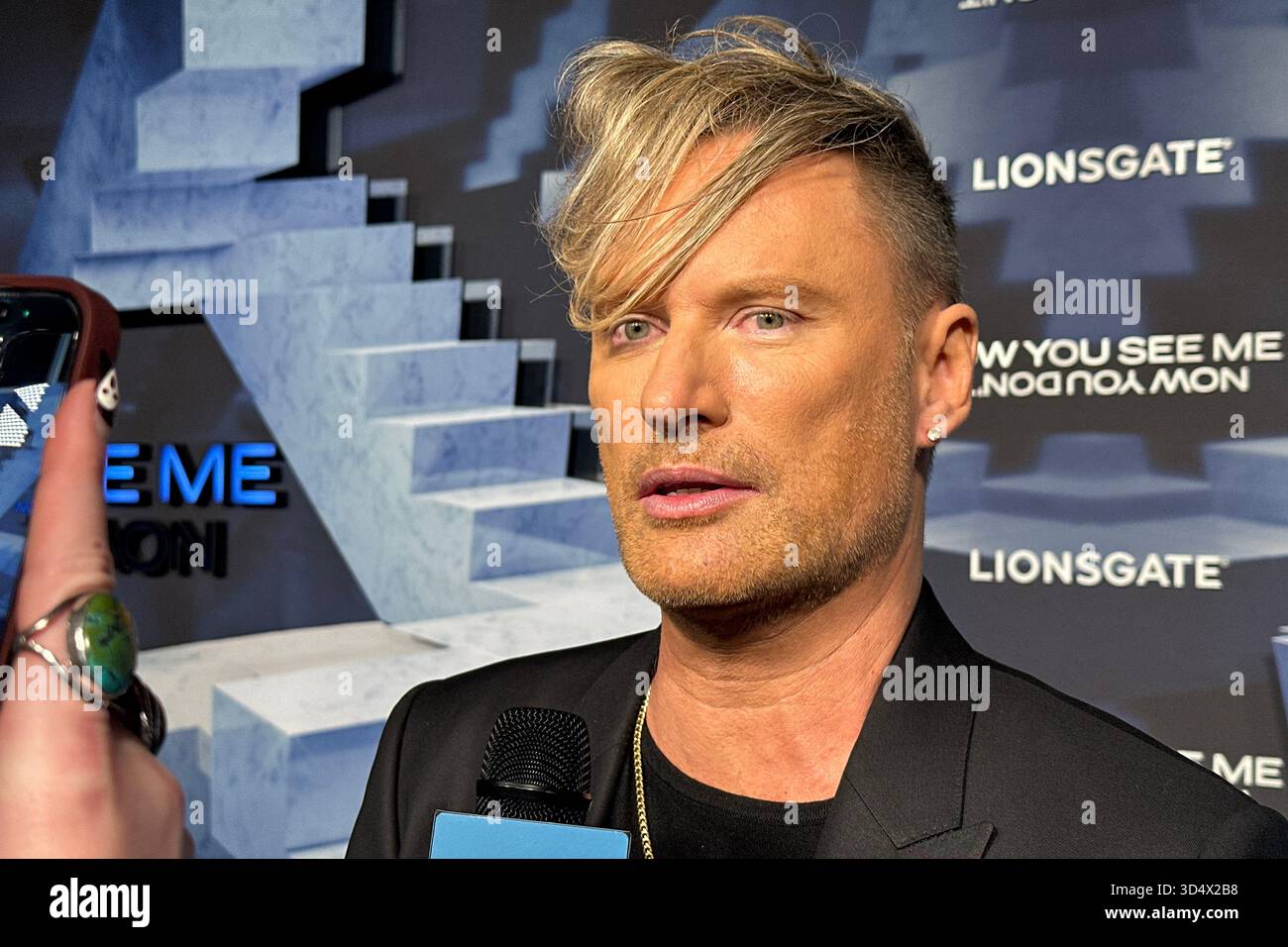 Brian Theodore Tyler speaks with the media at the premiere of "Now You ...