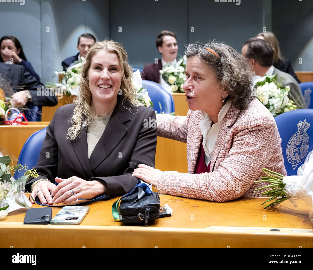 THE HAGUE - Vicky Maijer (PVV) and Marjolein Faber (PVV) prior to being ...