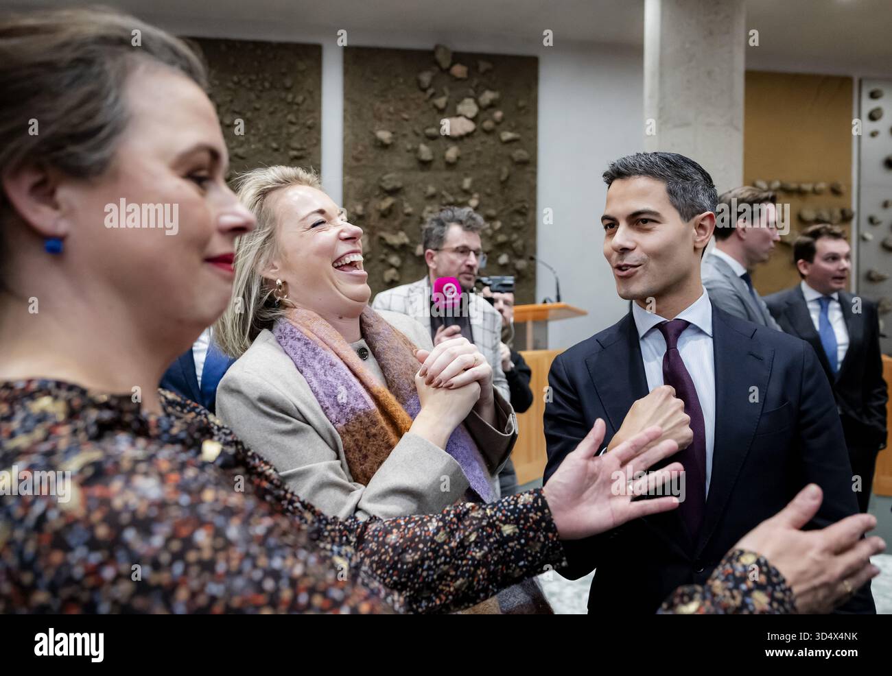 THE HAGUE - Annabel Nanninga (JA21), Ingrid Coenradie (PVV), Rob Jetten ...
