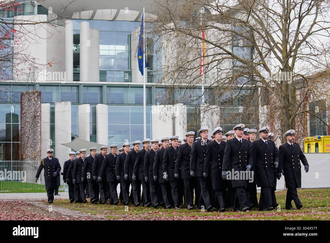 Recruits take part in the ceremonial pledge as a central event to mark ...