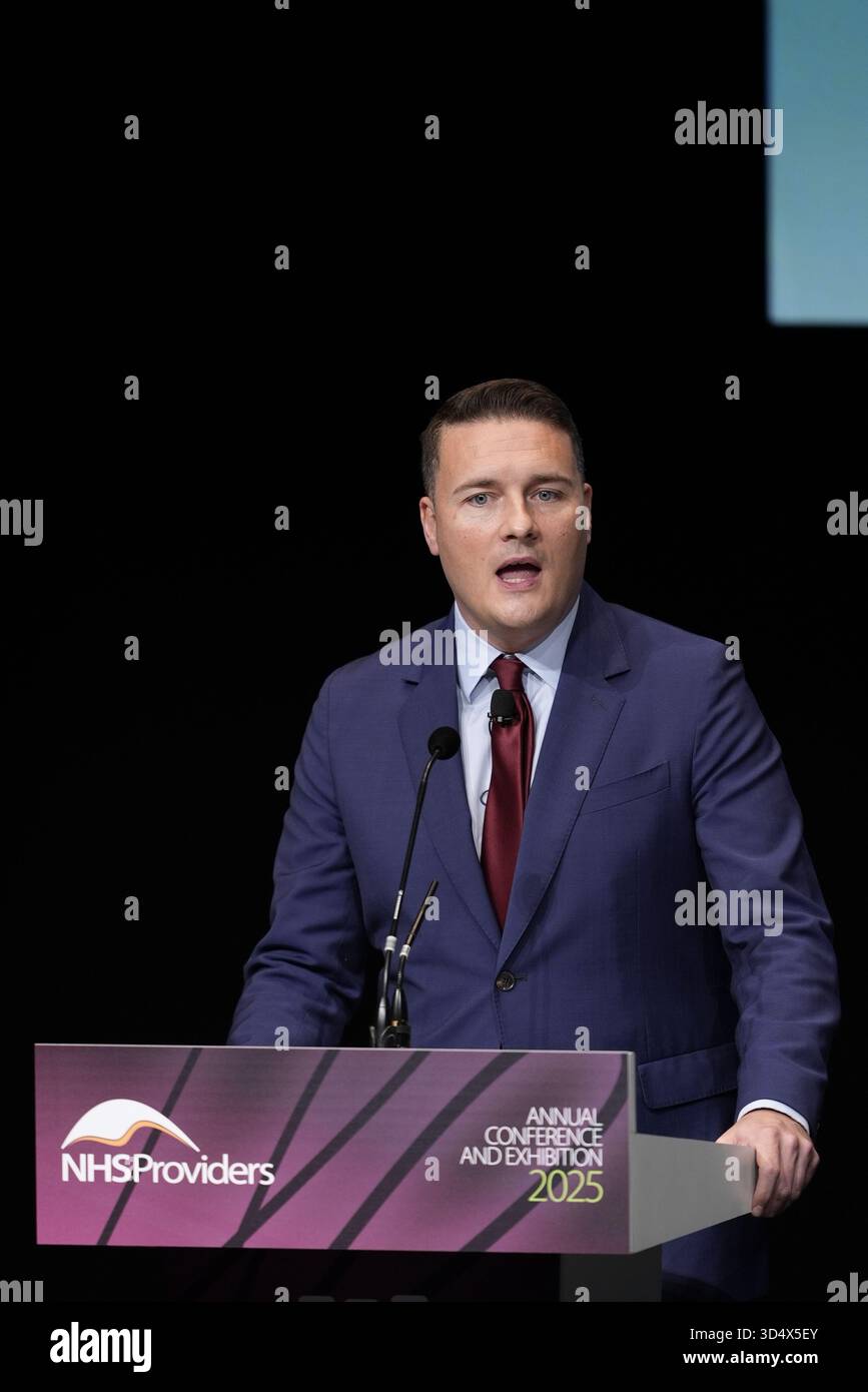 Health Secretary Wes Streeting speaking at the NHS Providers' annual ...