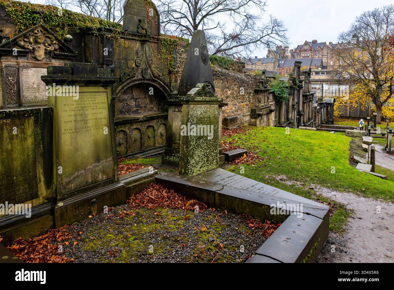 November 5th 2025. Edinburg, Scotland, UK. Greyfriars Kirkyard Cemetery ...