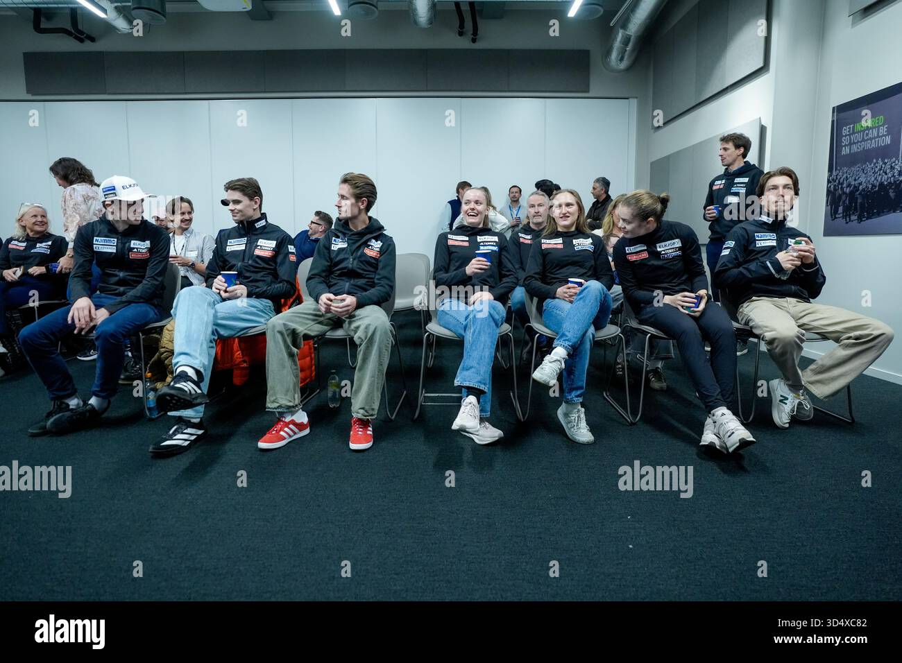Oslo 20251112. The Norwegian ski jumping team invites you to a media ...