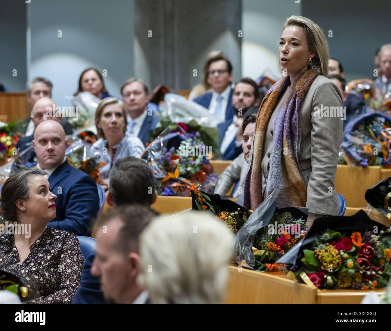 THE HAGUE - Ingrid Coenradie (JA21) during the swearing-in ceremony as ...