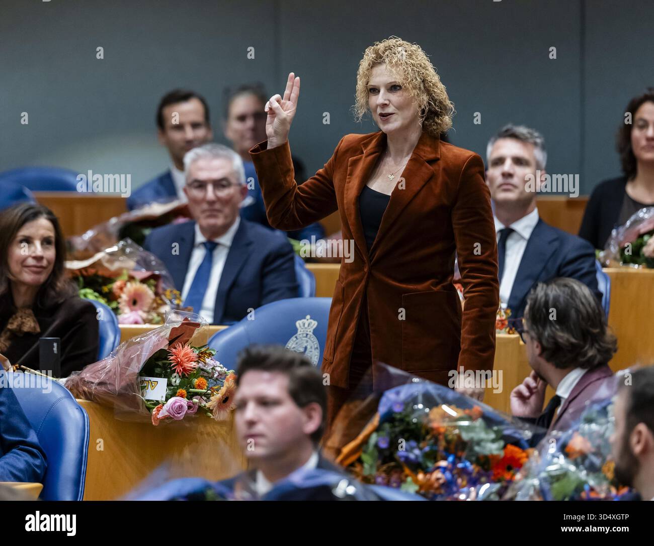 THE HAGUE - Inge van Dijk (CDA) during the swearing-in ceremony as a ...