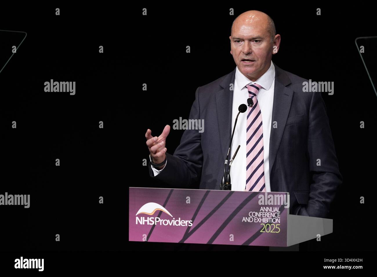 NHS chief executive Sir Jim Mackey speaking at the NHS Providers ...