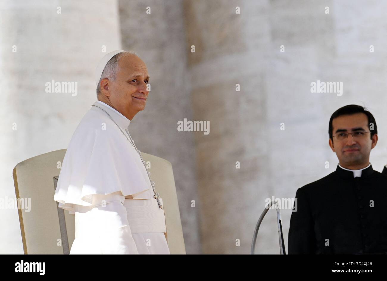 Pope Leo XIV attends the weekly general audience in Saint Peter’s ...