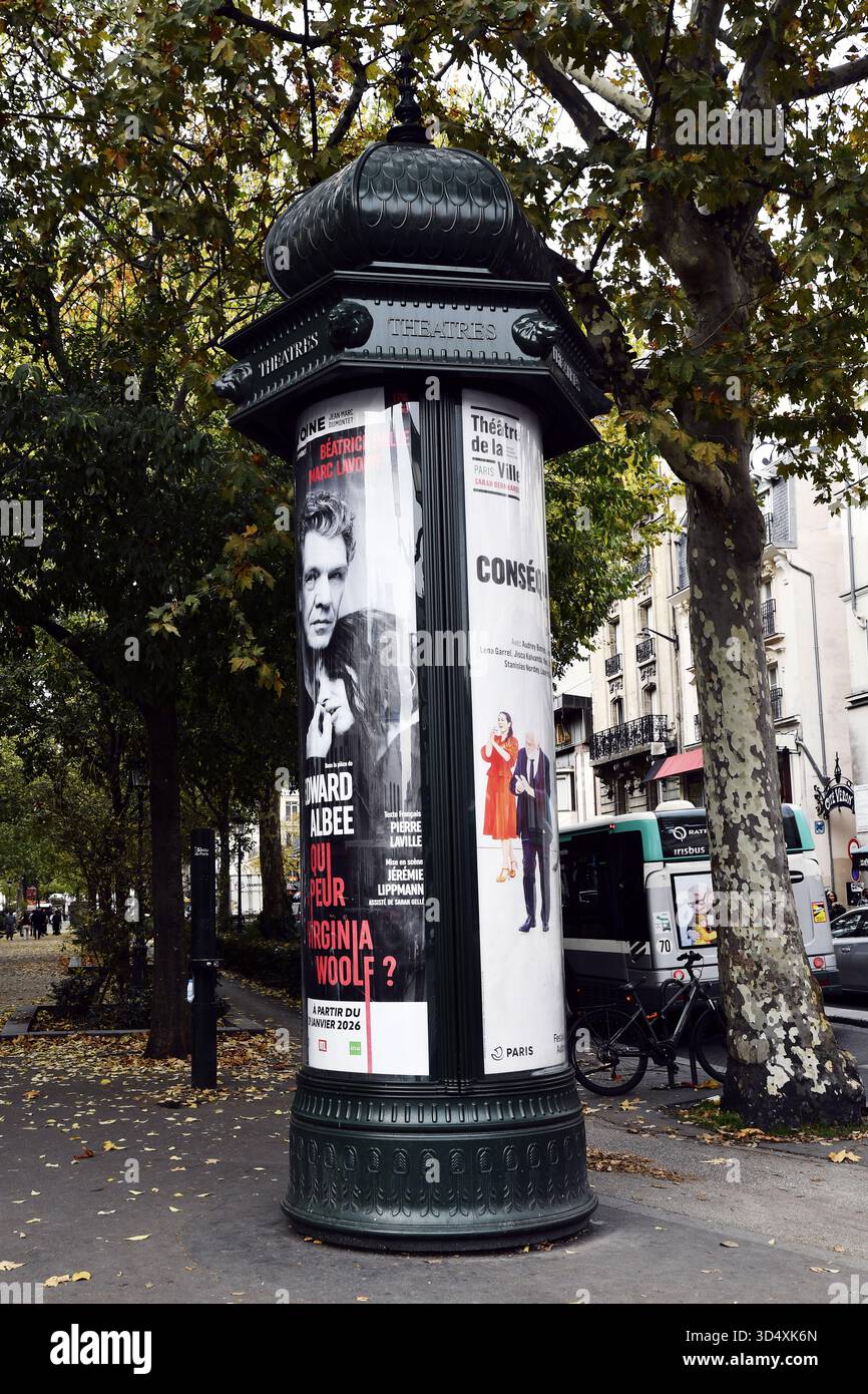 Advertising column colonne morris hi-res stock photography and images ...