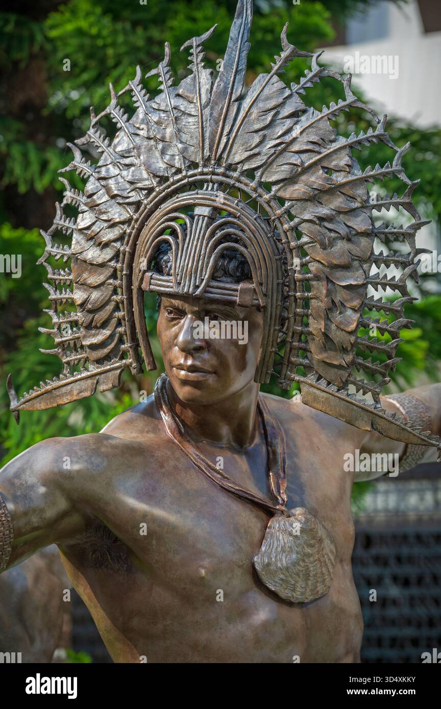 The detailed bronze sculpture of an Aboriginal and Torres Strait ...