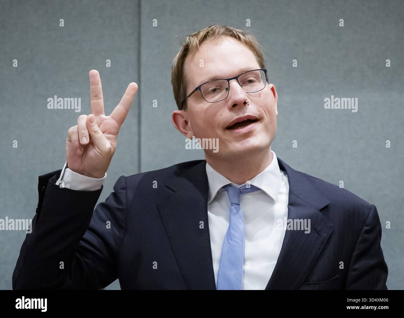 THE HAGUE - Pepijn van Houwelingen (FVD) during the swearing-in ...