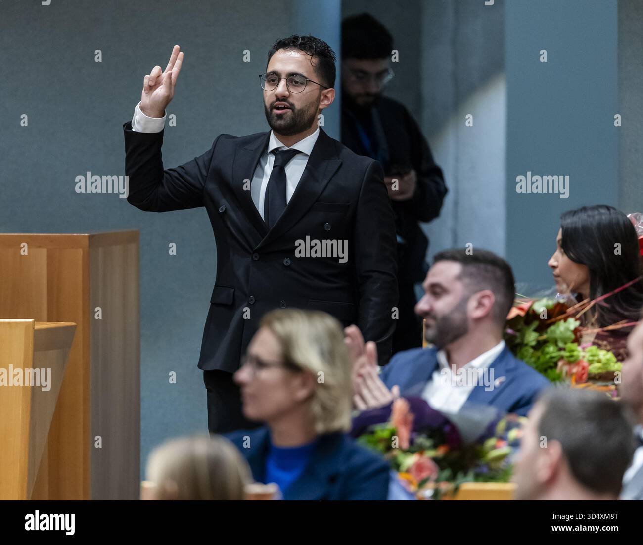 THE HAGUE - Ulaş Köse (D66) during the swearing-in ceremony as a member of the House of ...