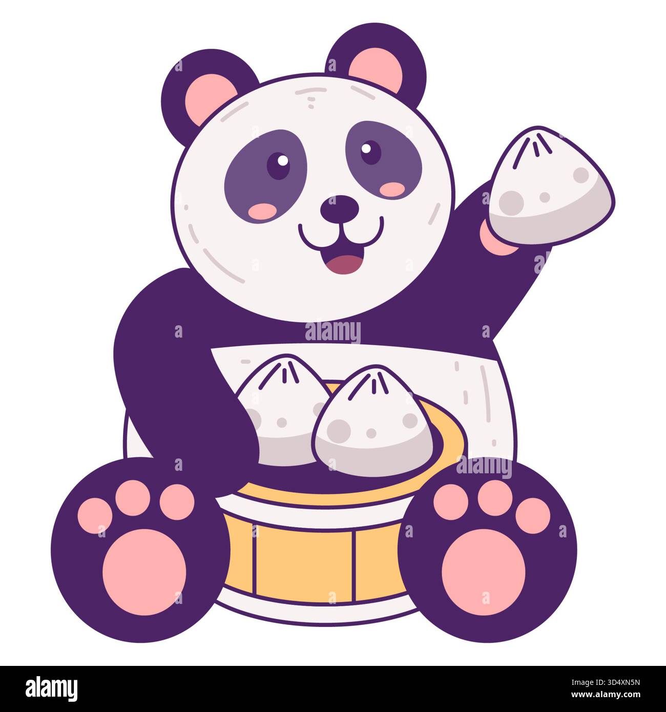 Panda doodle art Cut Out Stock Images & Pictures - Alamy