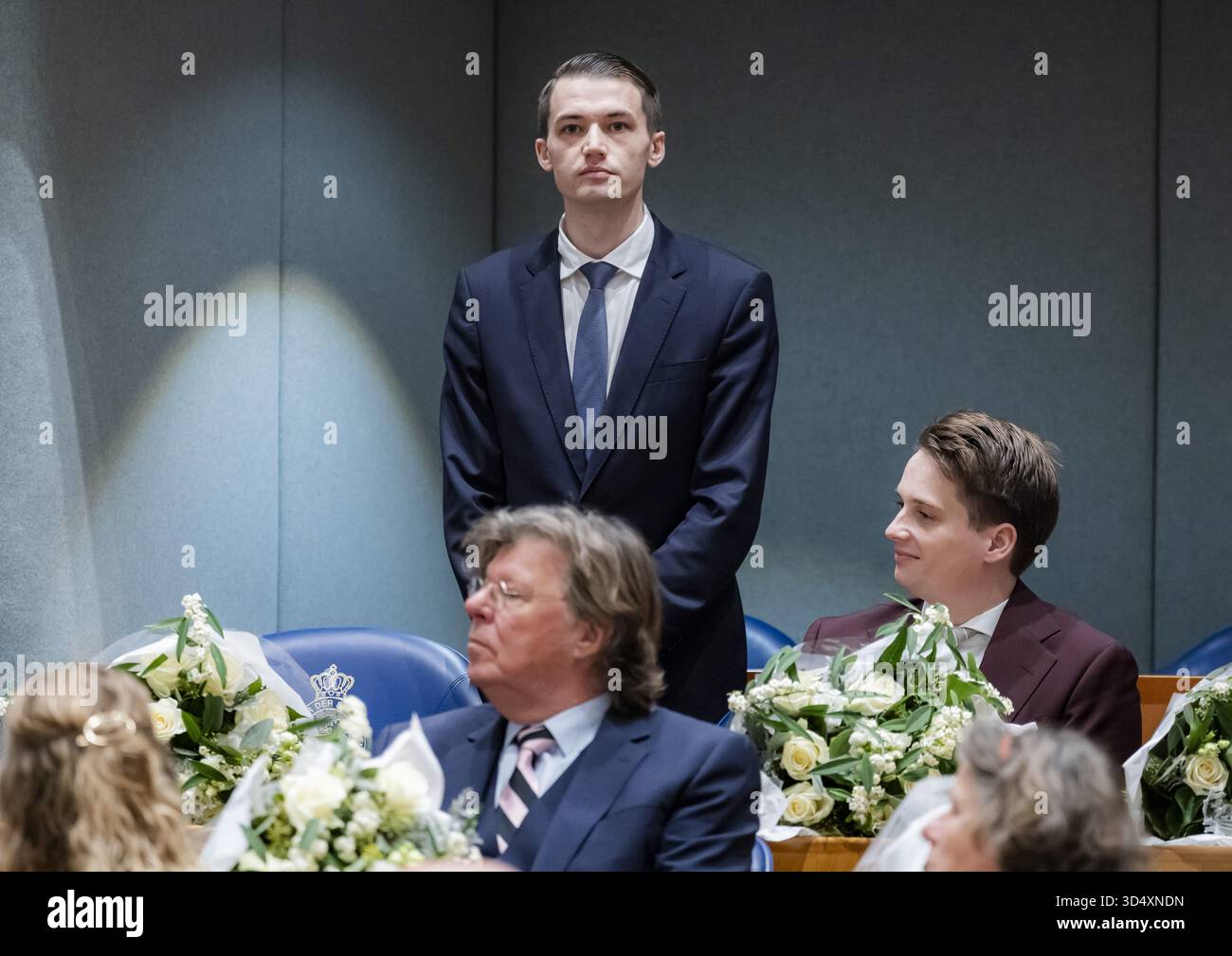 THE HAGUE - Jeremy Mooiman (PVV) during the swearing-in ceremony as a ...