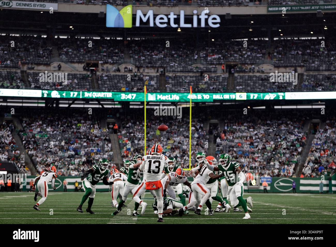 Cleveland Browns punter Corey Bojorquez (13) during an NFL football ...