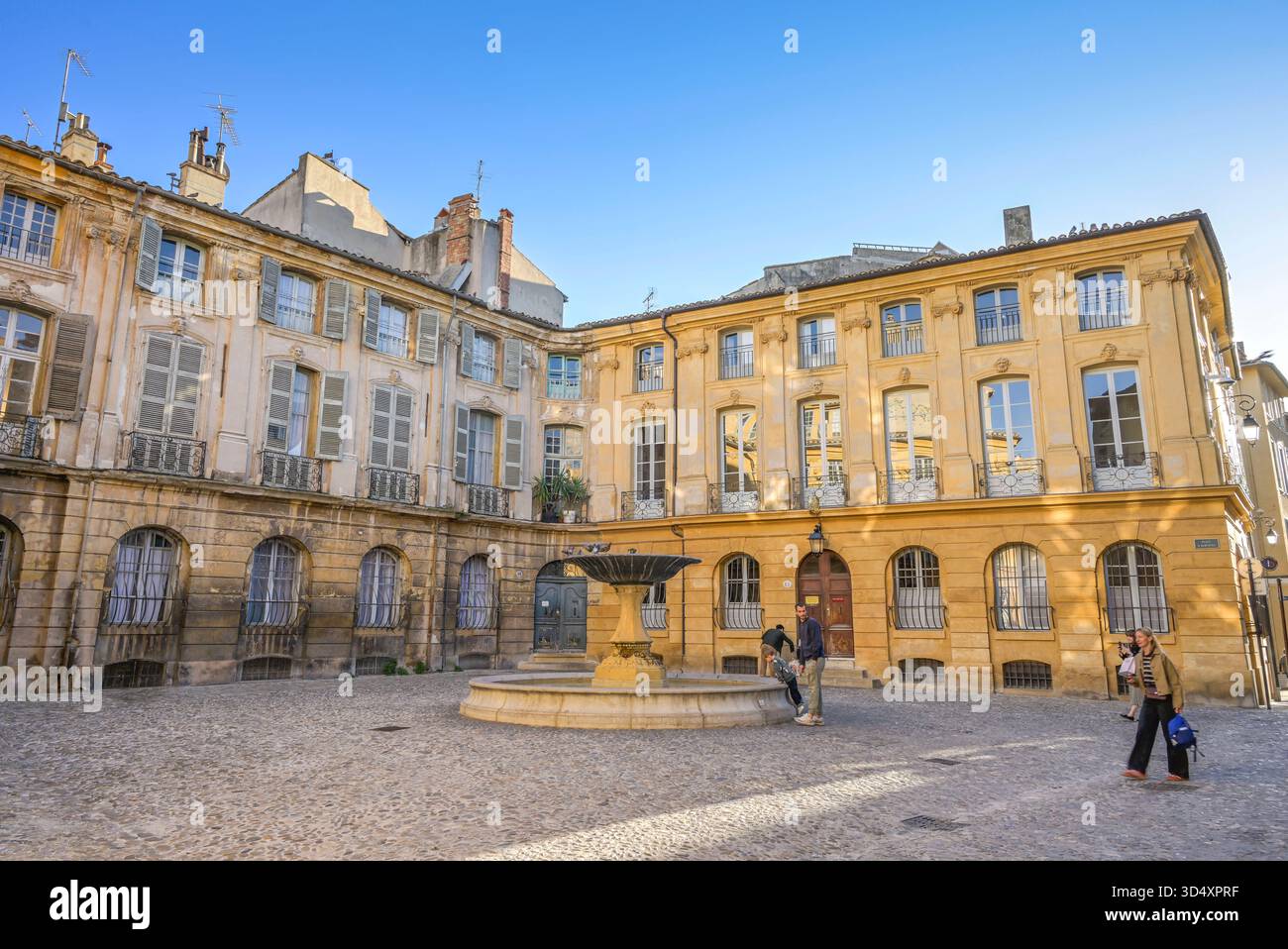 Barock und Rokoko Gebäude, Brunnen, Place d Albertas, Altstadt, Aix-en ...