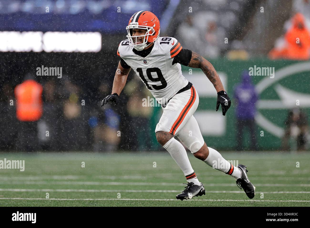 Cleveland Browns wide receiver Cedric Tillman (19) reacts during an NFL ...