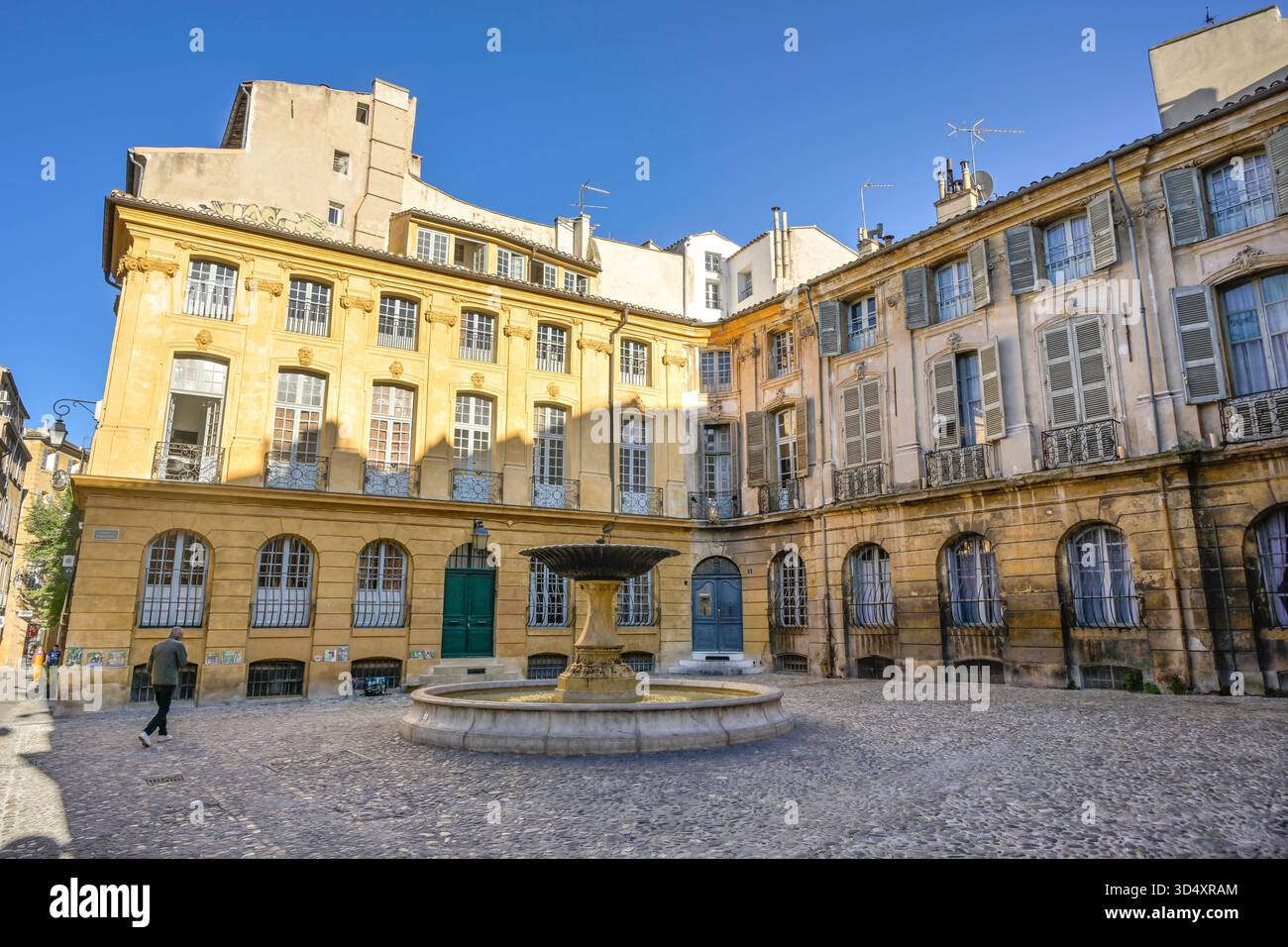 Barock und Rokoko Gebäude, Brunnen, Place d Albertas, Altstadt, Aix-en ...