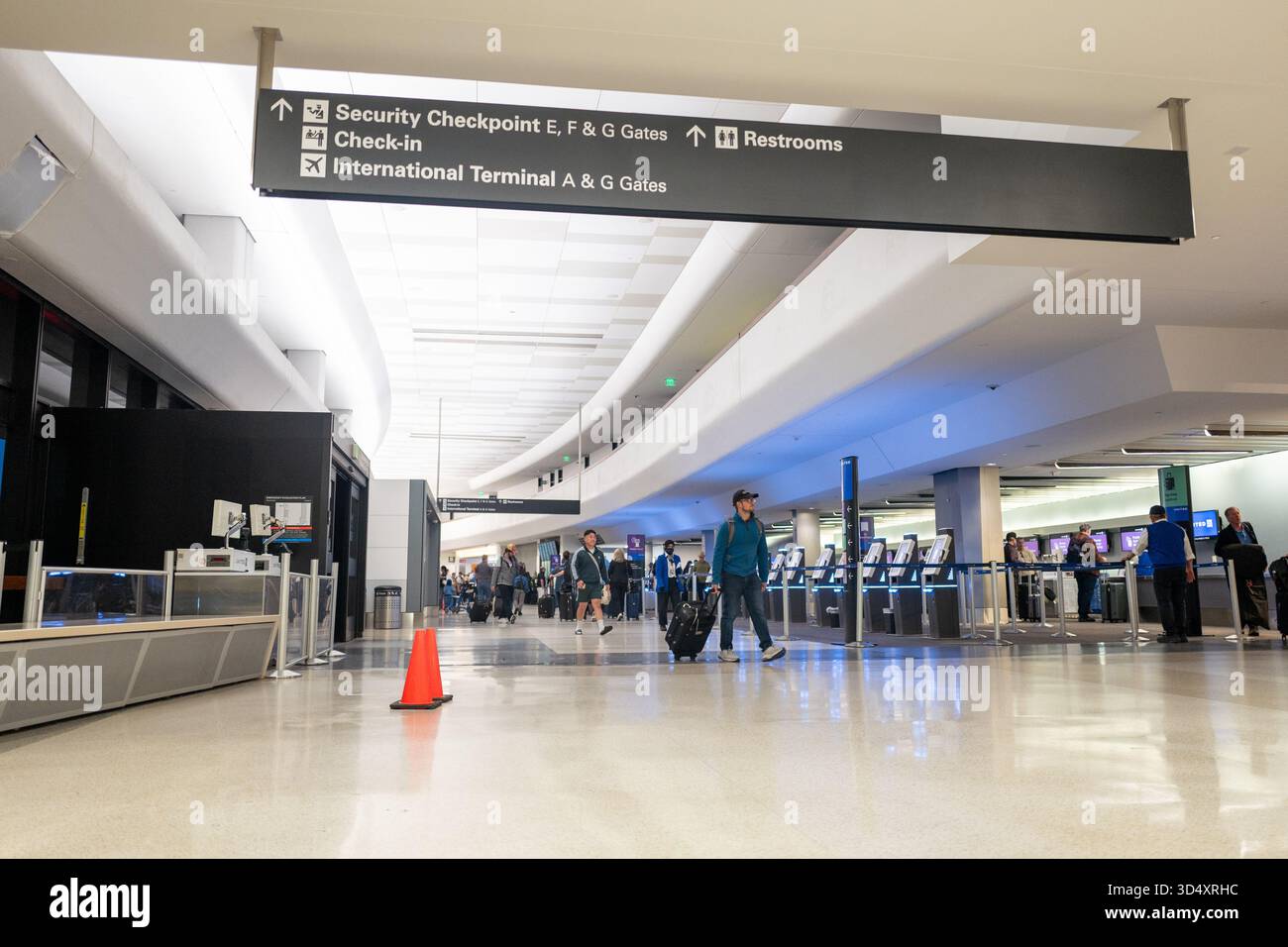 Bag check area at San Francisco International Airport (SFO), San ...