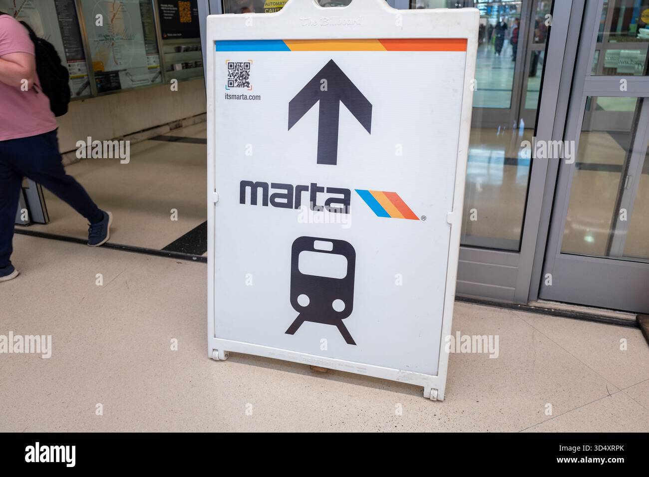 Signage for MARTA train at Hartsfield-Jackson Atlanta International ...
