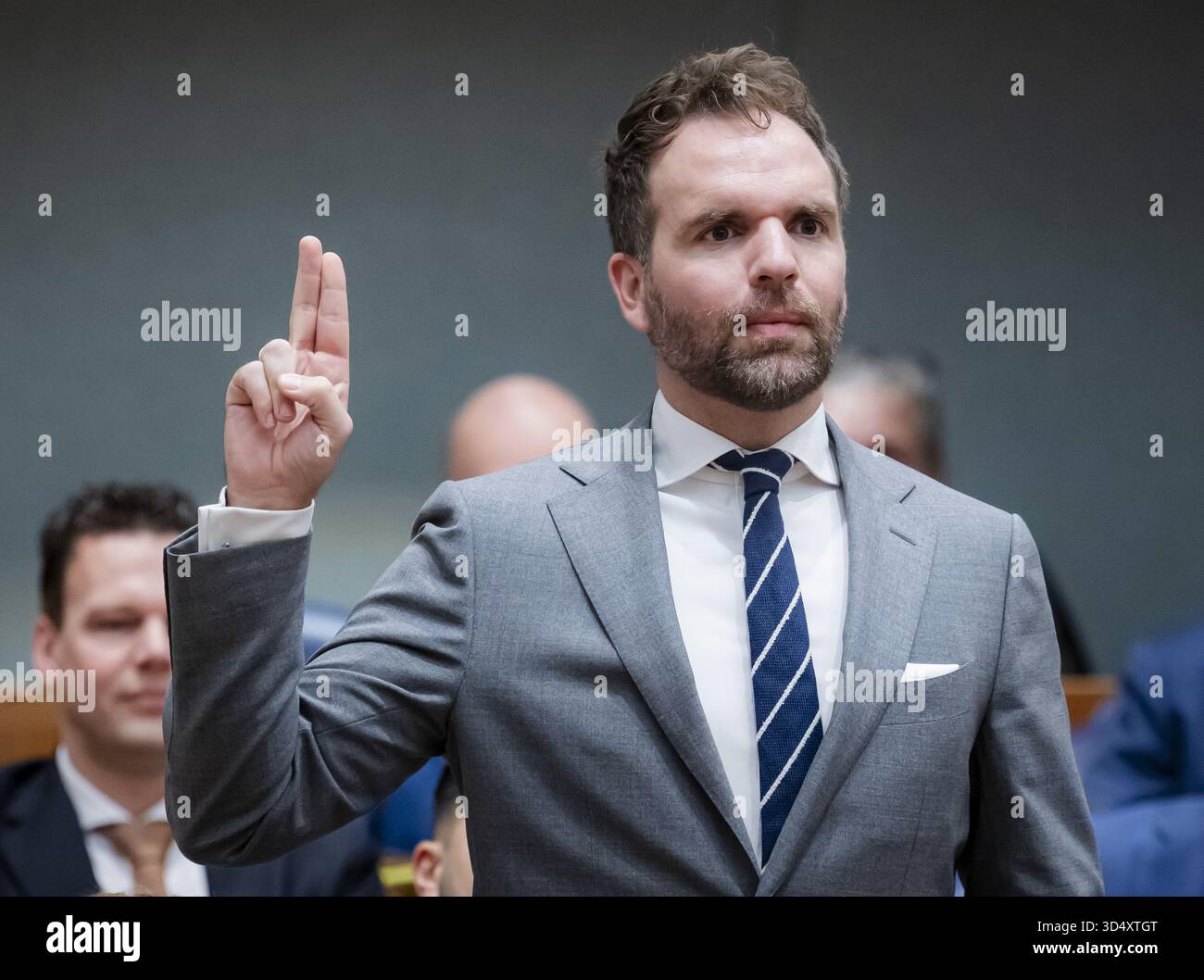 THE HAGUE - Derk Boswijk (CDA) during the swearing-in ceremony as a ...