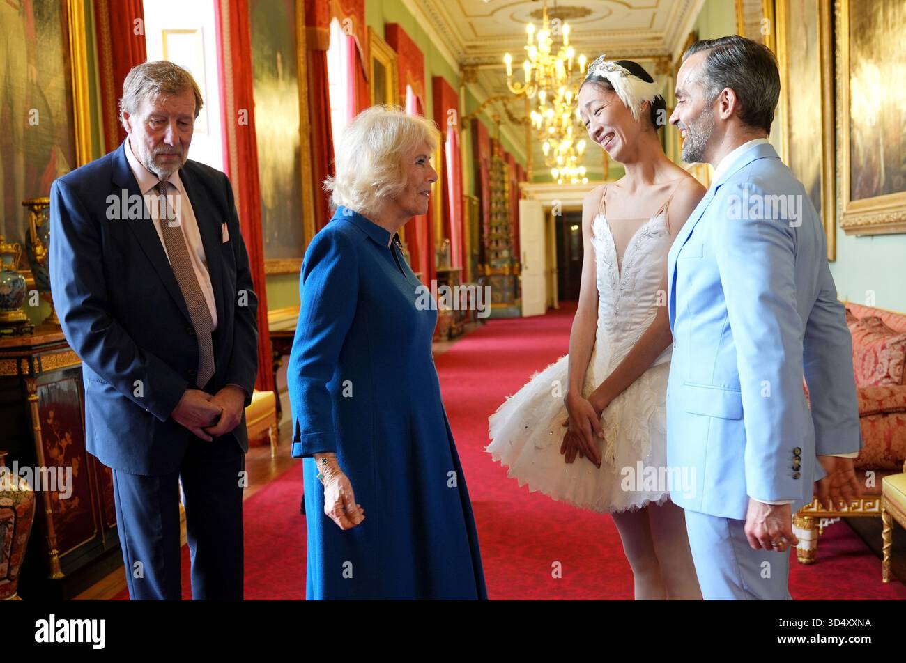 (left-right) Sir Rupert Gavin, Chair of English National Ballet, Queen ...